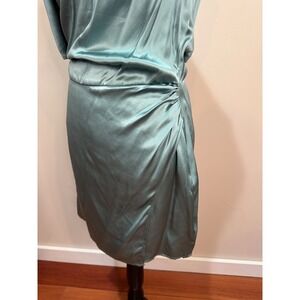 Reformation | Dresses | Reformation Alanis Silk Mini Dress In Aqua ...